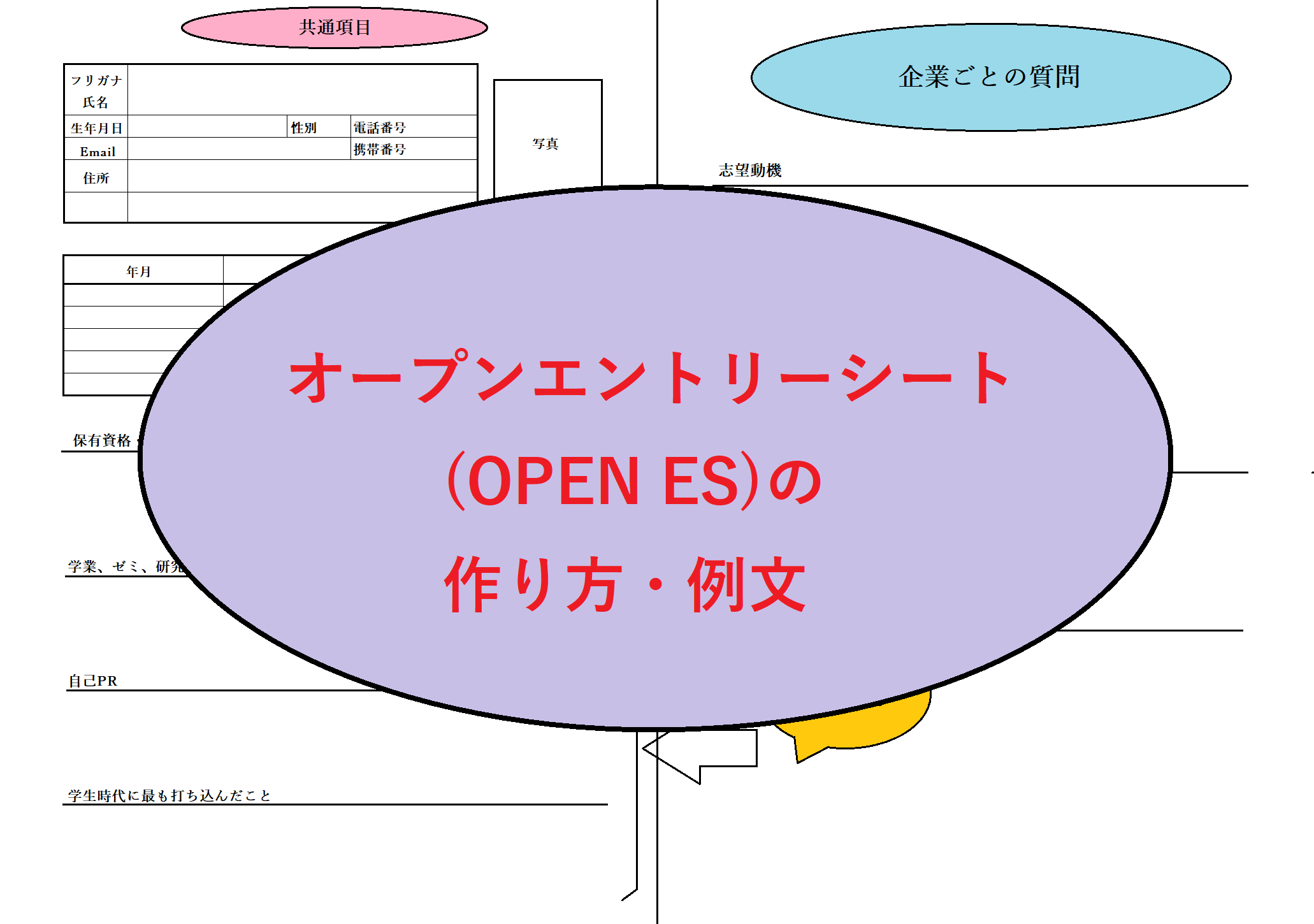 オープンエントリーシート/OPEN ESの使い方、自己PR/趣味/特技の書き方/例文 | Curlpingの学びblog